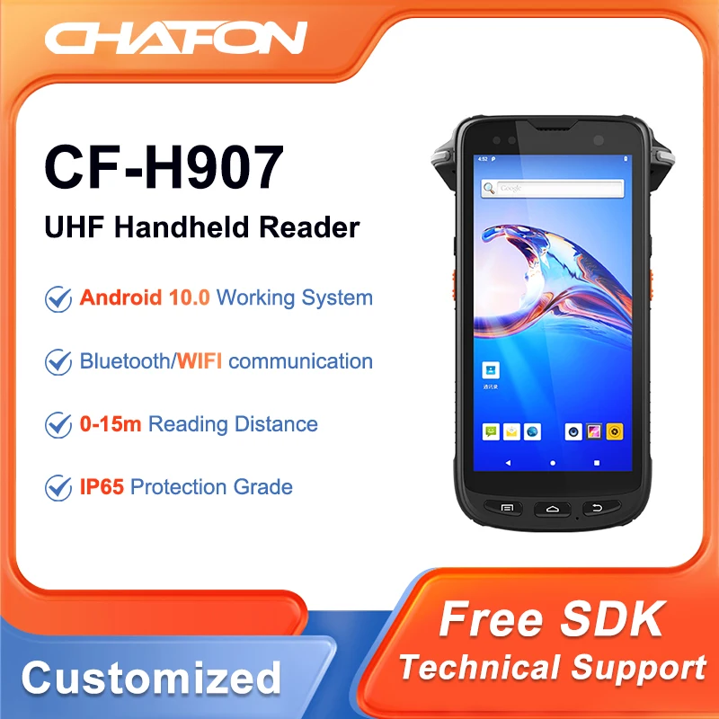Chafon Android Bluetooth Rfid Industrial Grade Uhf Handheld Terminal ...