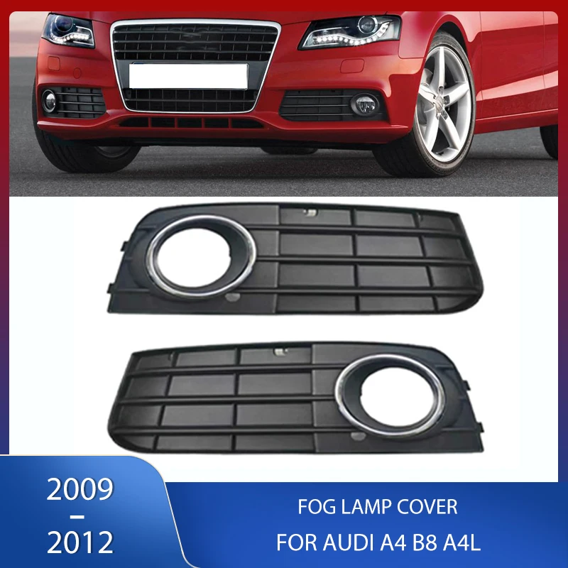 Car-Front-Bumper-Fog-Light-Cover-Grille-Lamp-Shade-Grill-Frame-For-Audi ...
