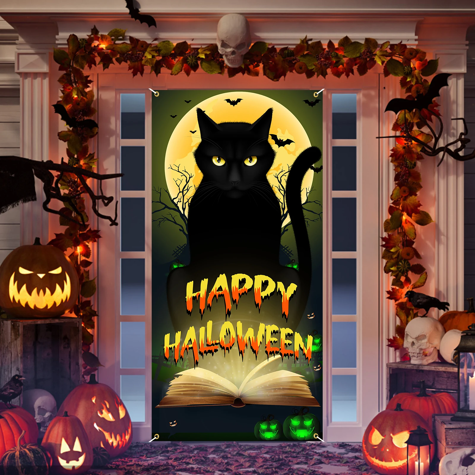 Halloween Classroom Door Decoration: The Ultimate Black Cat Banner for ...