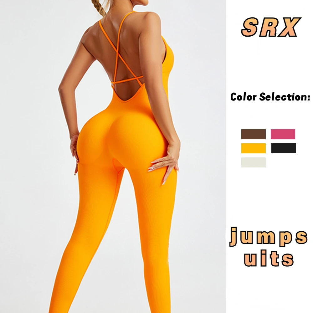 Seamless-Yoga-Jumpsuits-Sports-Fitness-Hip-lifting-Beauty-Back-Dance-Tight-One-Piece-Training ...