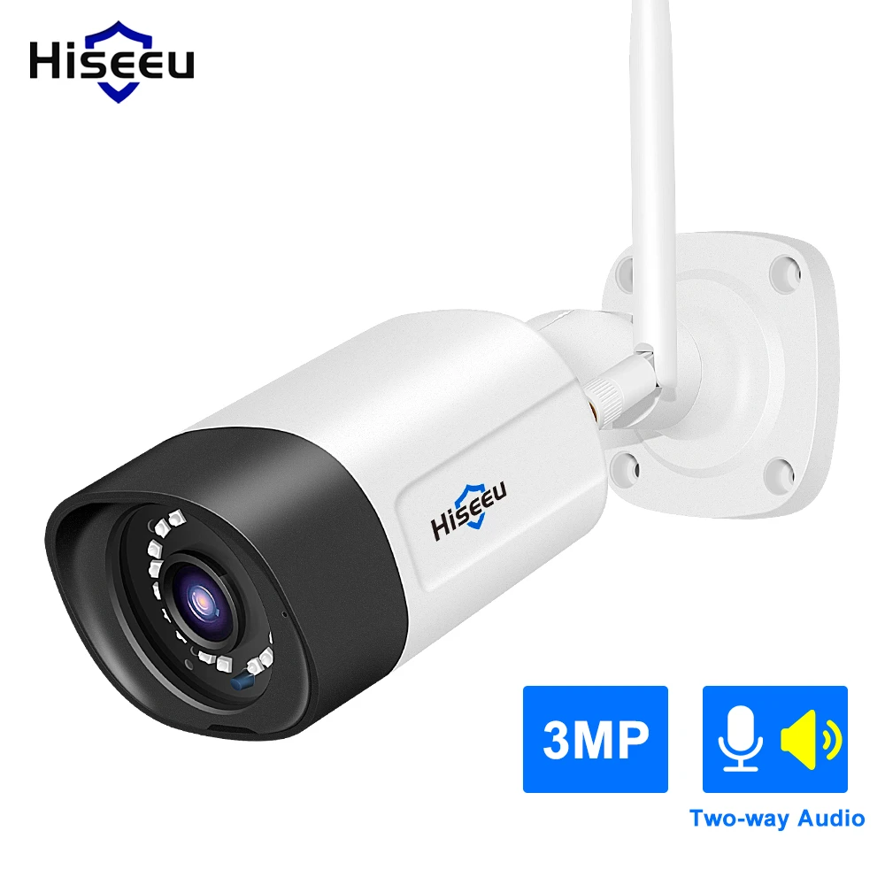 3mp Wireless Outdoor Ip Camera 1536p Waterproof Cctv Security Wifi Two ...