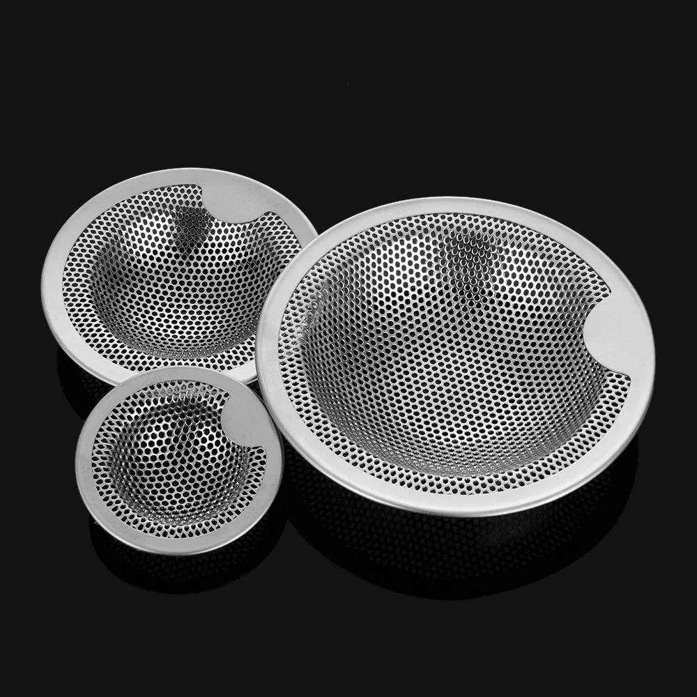 Kitchen Stainless Steel Mesh Shape Sink Strainer Drain Filter Washbasin ...