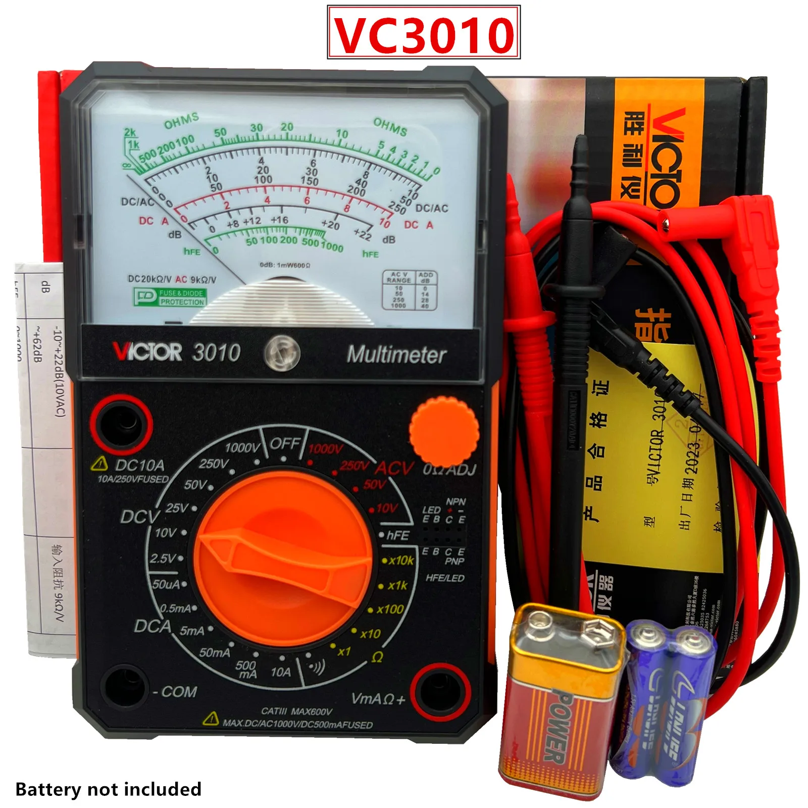 VICTOR-Analogue-Analog-Multimeter-Portable-MULTITESTER-Electrical-Meter ...