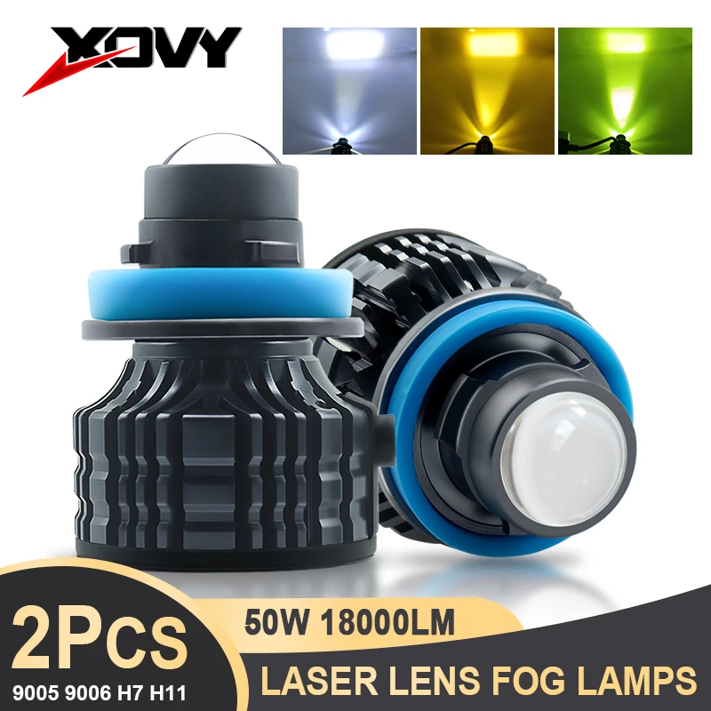Laser Lens 50W H7 Led Headlight Bulb H11 Led Headlamp H8 H9 9005 HB3 ...