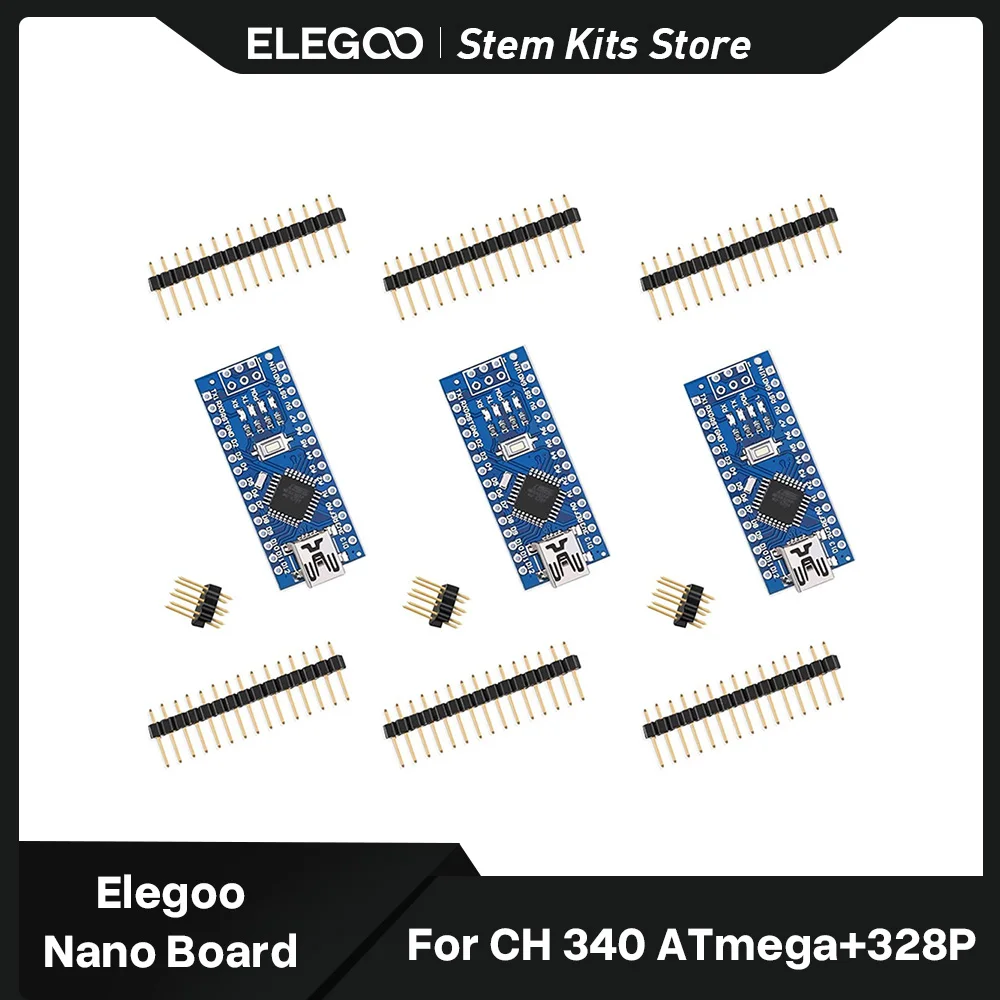 Placa-ELEGOO-Nano-CH-340-ATmega-Plus-328P-Cabo-USB-Compat-vel-com ...
