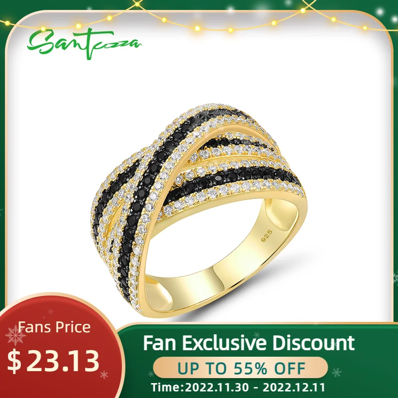 Santuzza Silver Rings For Women Pure 925 Sterling Silver Sparkling ...