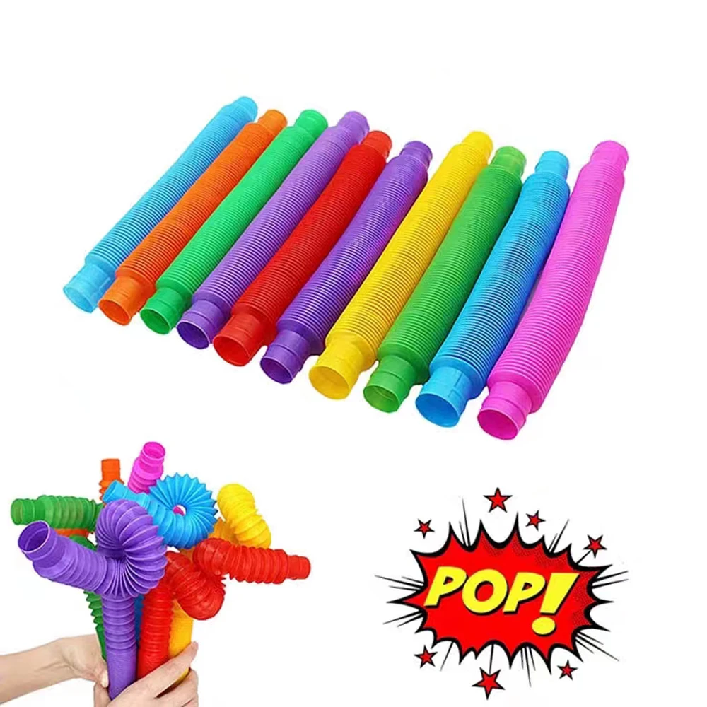 1-8-PCS-Flexible-Plastic-Popular-Color-Creative-Telescopic-Pipe ...