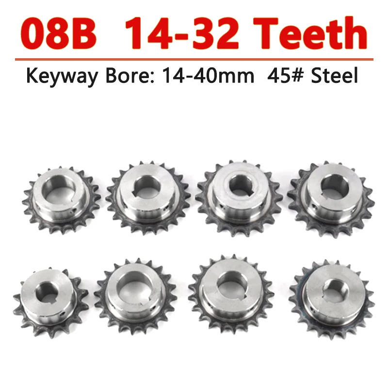 1pc-14-32Teeth-08B-Industrial-Drive-Sprocket-Wheel-45-Steel-Chain-Gear ...
