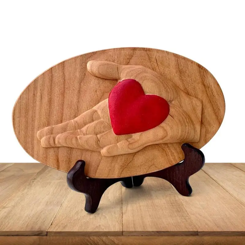 Wood Sign For Mothers Hand Heart Sign Ornament Mother's Day Gift Finger ...