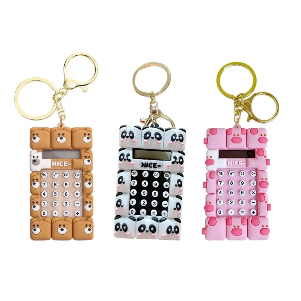 Mini-Calculator-Display-Pocket-Calculator-Keychain-Pendant-Animal-Shape ...