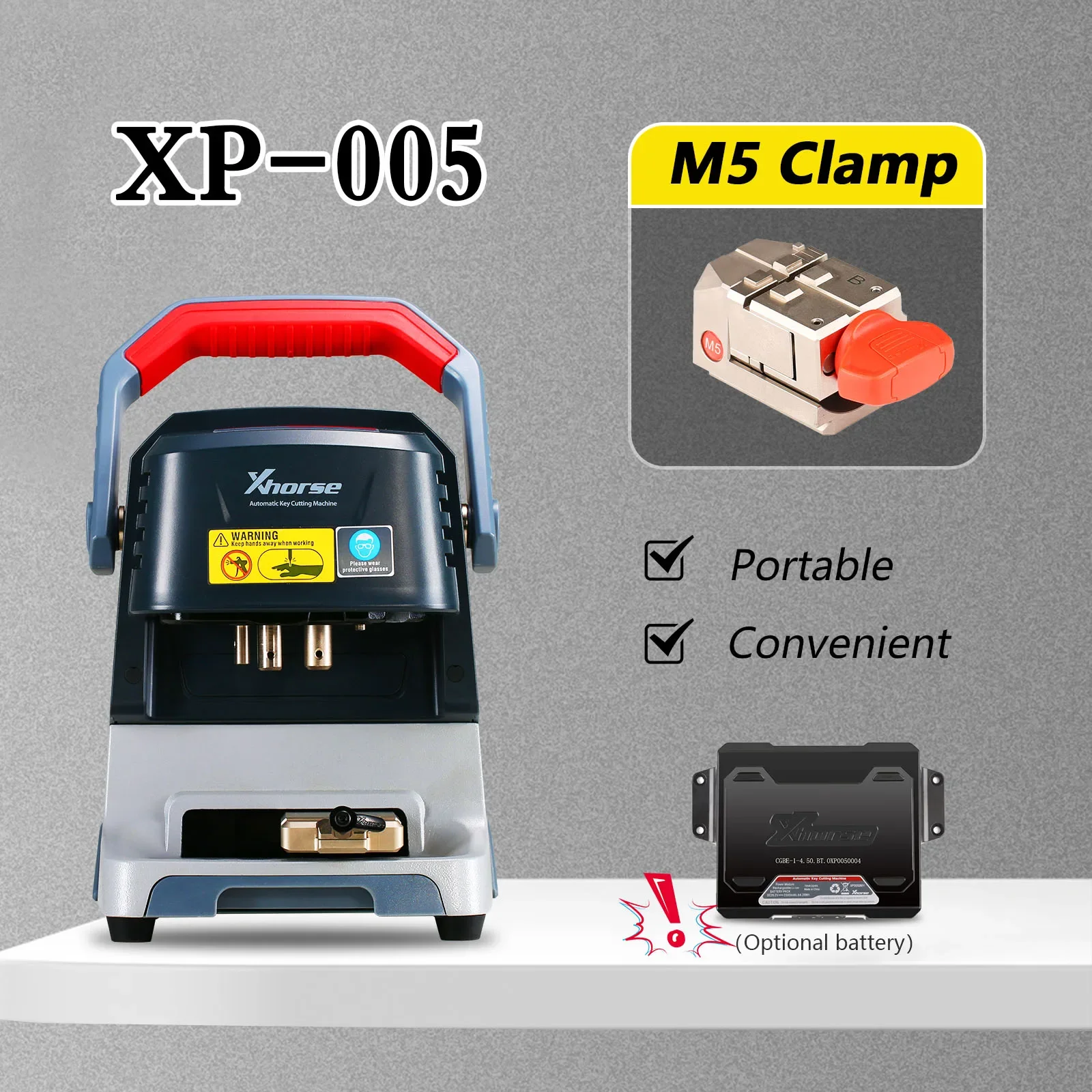 Xhorse-Dolphin-XP-005-Key-Cutting-Machine-with-M5-Clamp-for-All-Key ...
