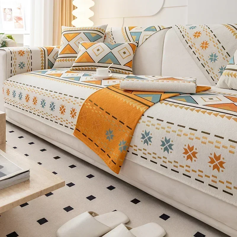 Chenille-Fabric-Bohemia-Sofa-Mat-for-Living-Room-Morocco-Style-Anti ...