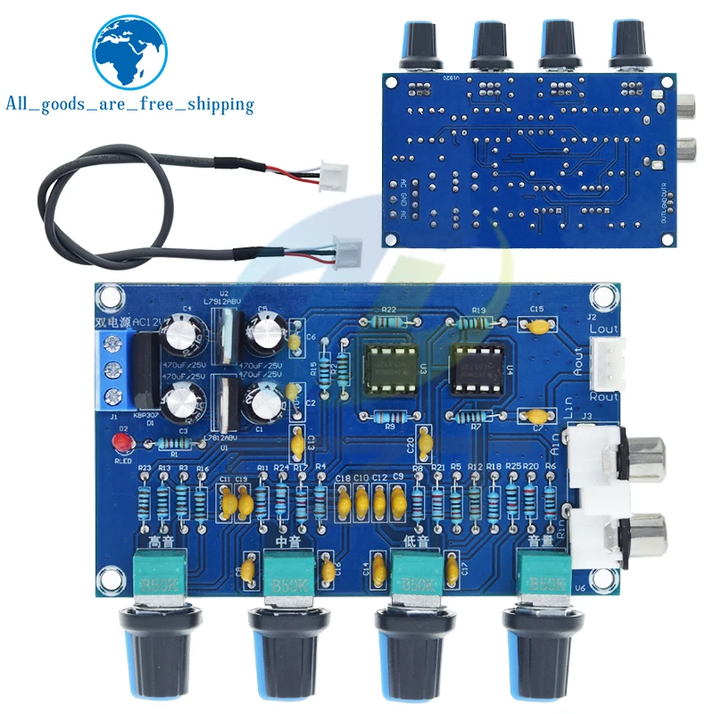 XH-M164 NE5532 Stereo Pre-amp Preamplifier Tone Board Audio 4 Channels ...