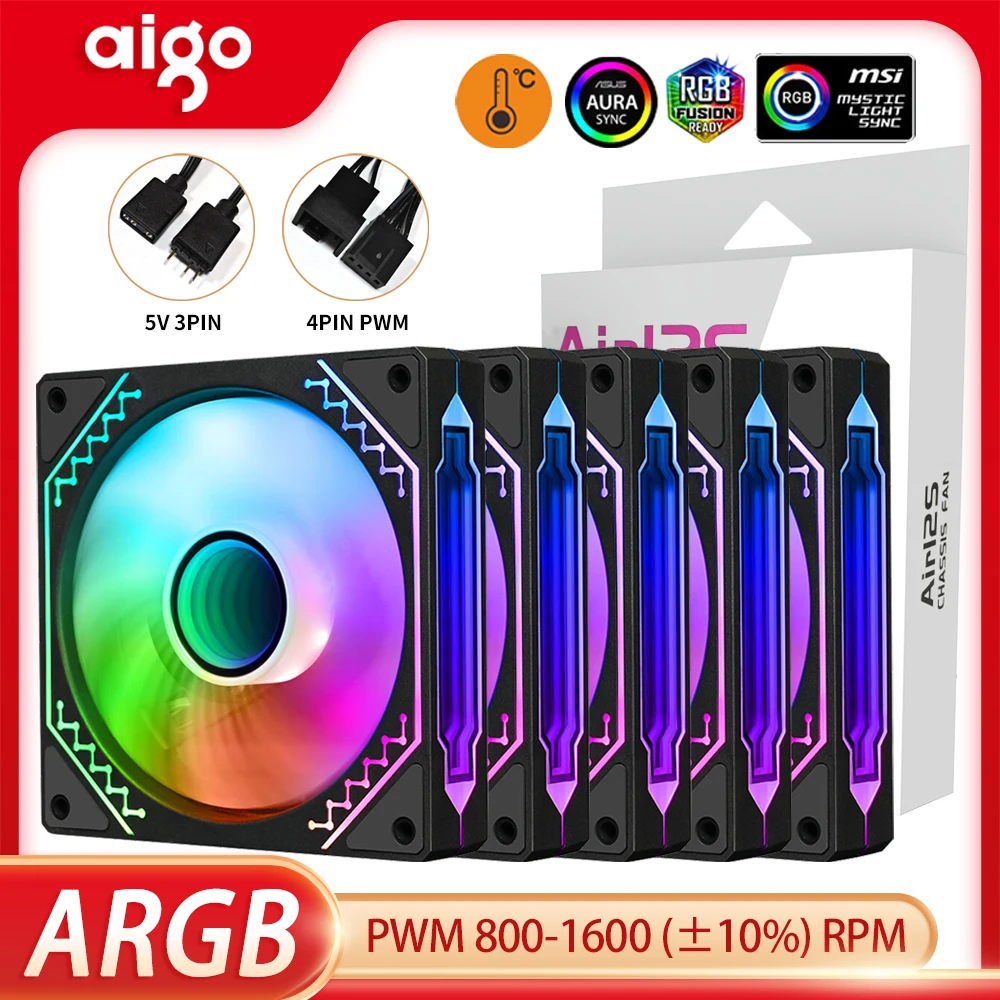 Aigo-air12s-pc-geh-use-l-fter-12cm-4pin-5v-3pin-argb-zyklischer-spiegel ...