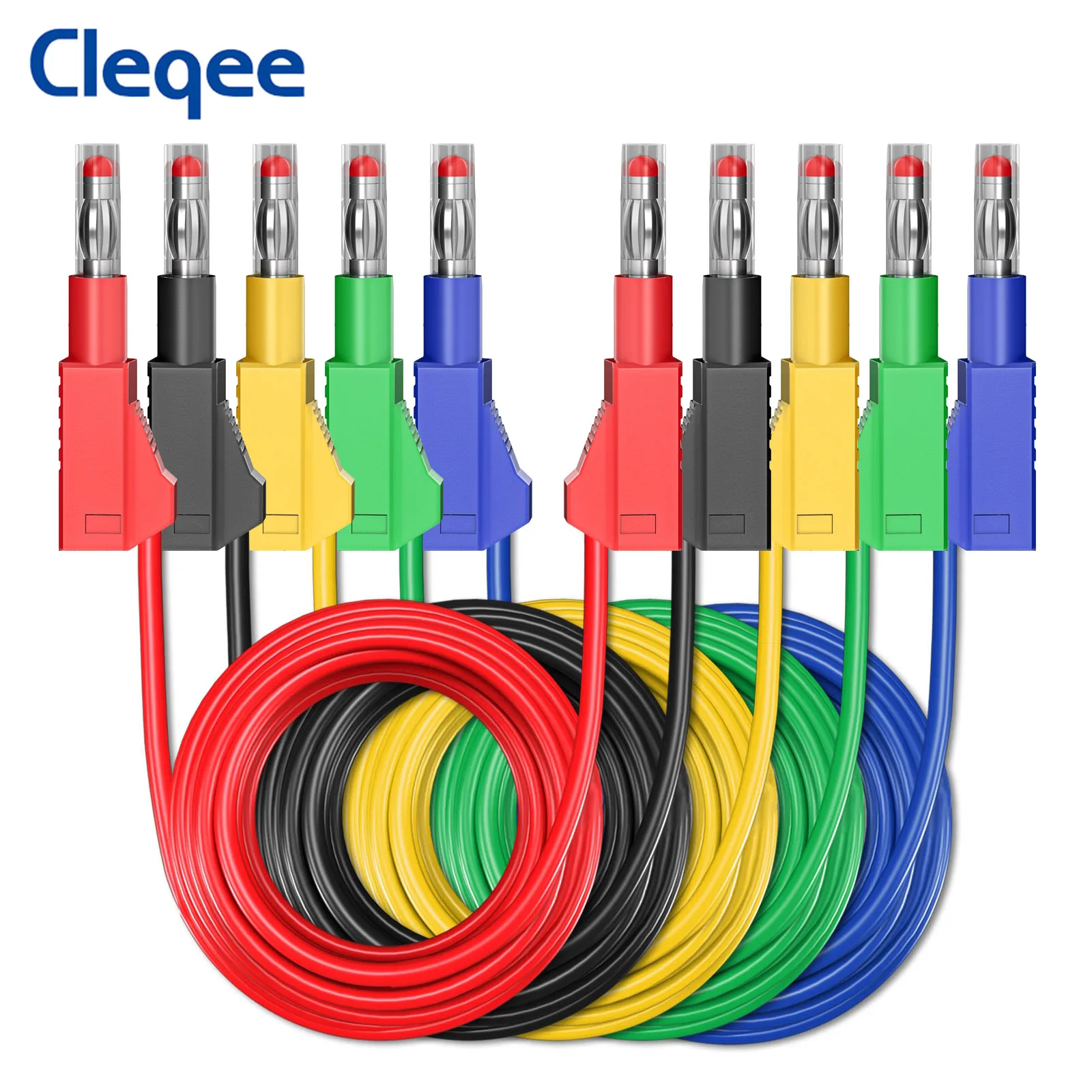 Cleqee-cables-de-prueba-de-mult-metro-retr-ctiles-5-piezas-4mm-enchufe ...