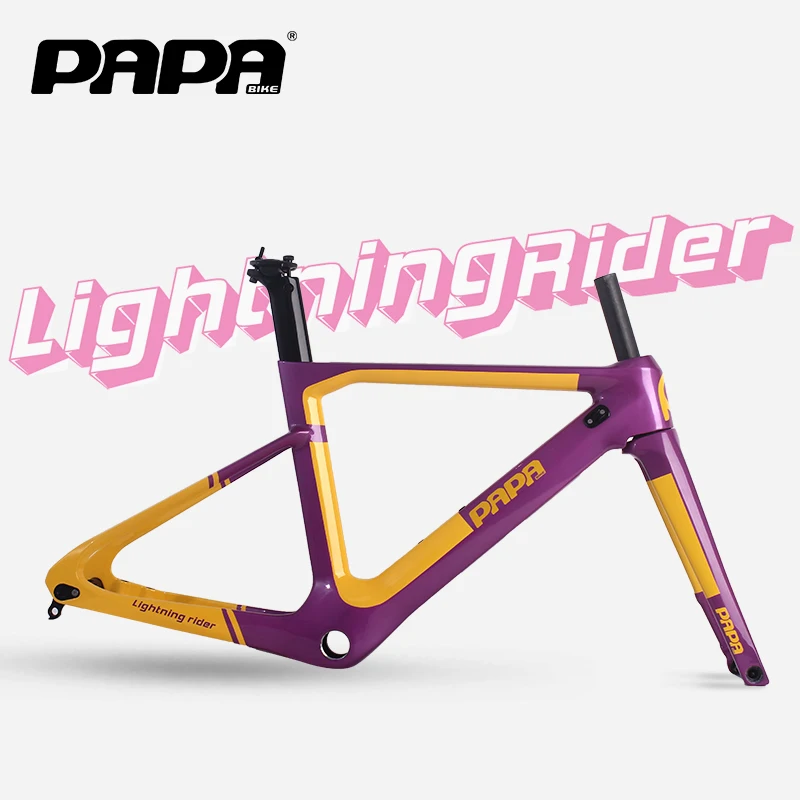 PAPABIKE-Lightning-Rider-20-Carbon-Fiber-Bike-Frame-Road-Bike-with-Wind ...