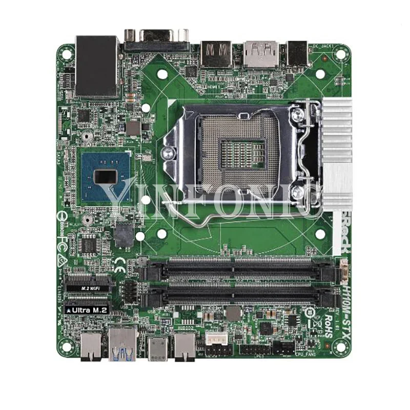Refurbished-H110M-STX-Mini-STX-Motherboard-LGA1151-2x-DDR4-32G-2x-SATA3 ...