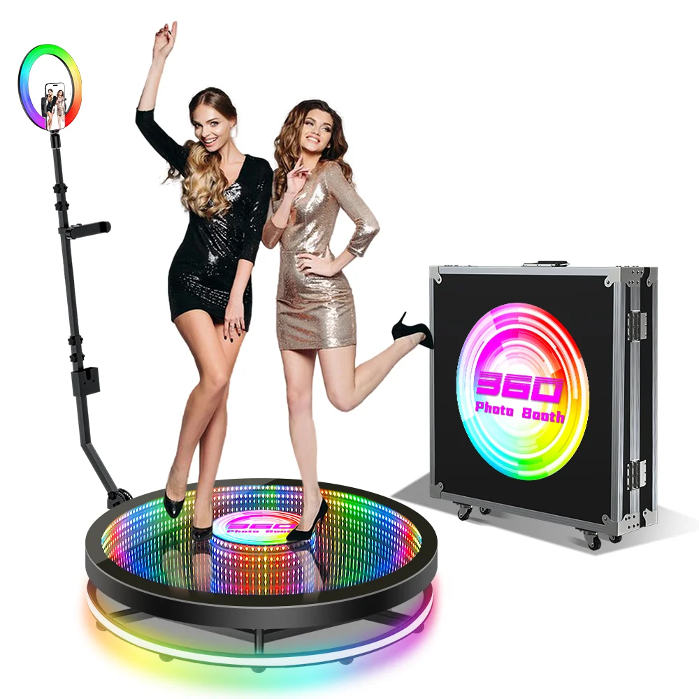 New-Glass-360-Photo-Booth-Manual-Portable-Selfie-Automatic-Spinning-360 ...