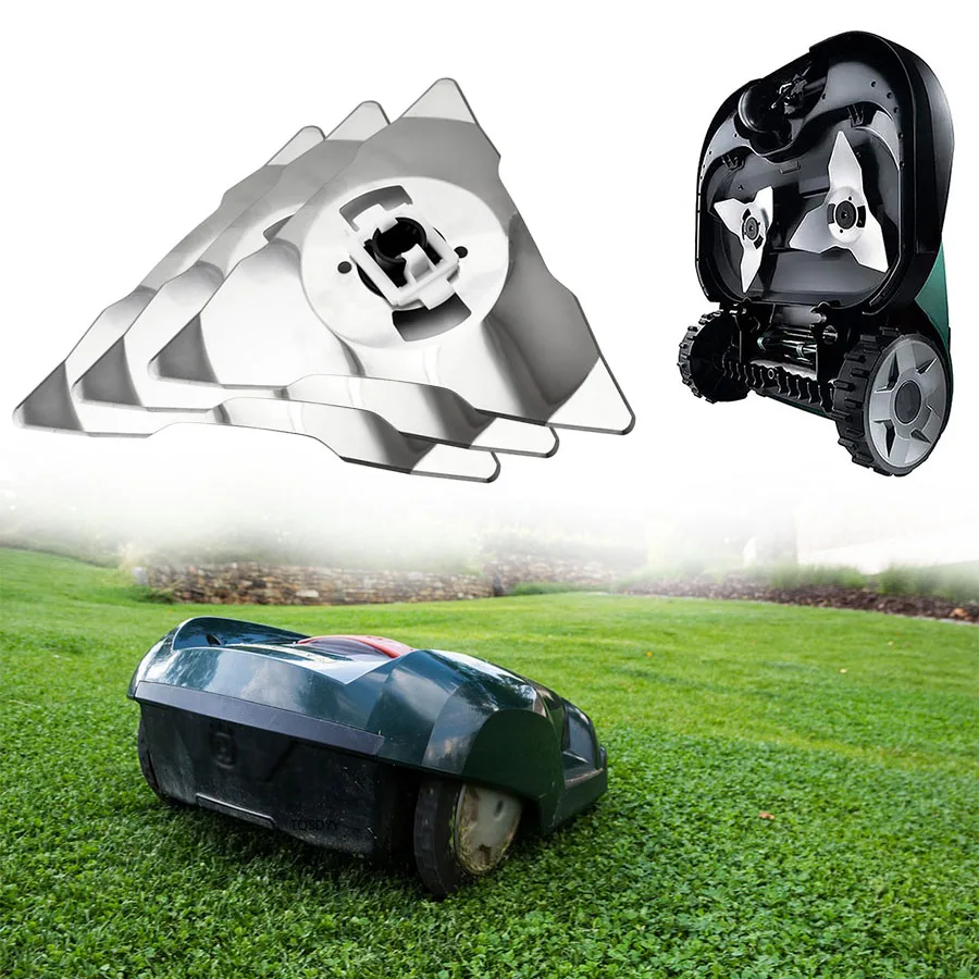 1/2/3pcs Stainless Steel Lawn Robot Blades Lawn Mover Replacement ...