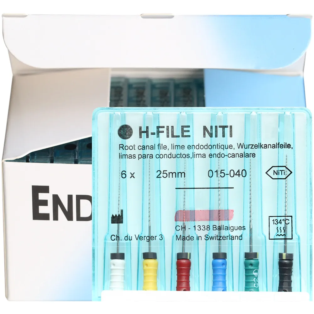 10-Packs-21-25mm-Dental-H-FILE-NiTi-Flexible-Endo-Root-Canal-Hedstroem ...