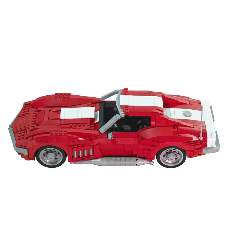 MOC-Camaro-Speed-Champions-Red-Sports-Cars-Building-Blocks-Bricks-Set ...