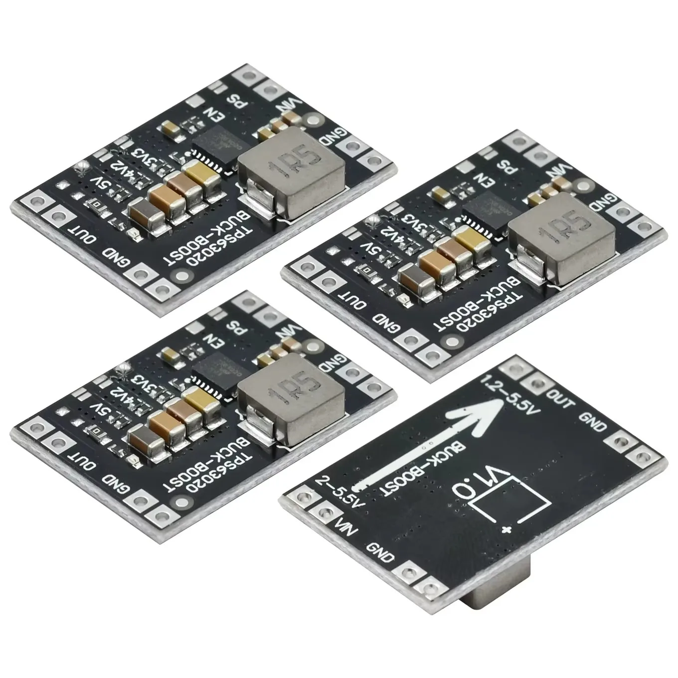 TPS63020 3.3V 4.2V 5V Lithium Battery Automatic Boost Buck Step Up Down ...