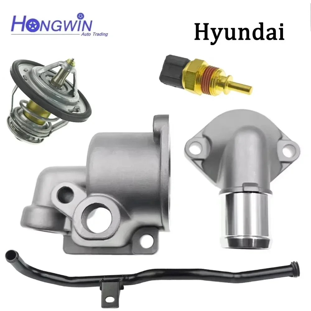 25611-22011-Inlet-Outlet-Water-Thermostat-Housing-For-Hyundai-Getz ...