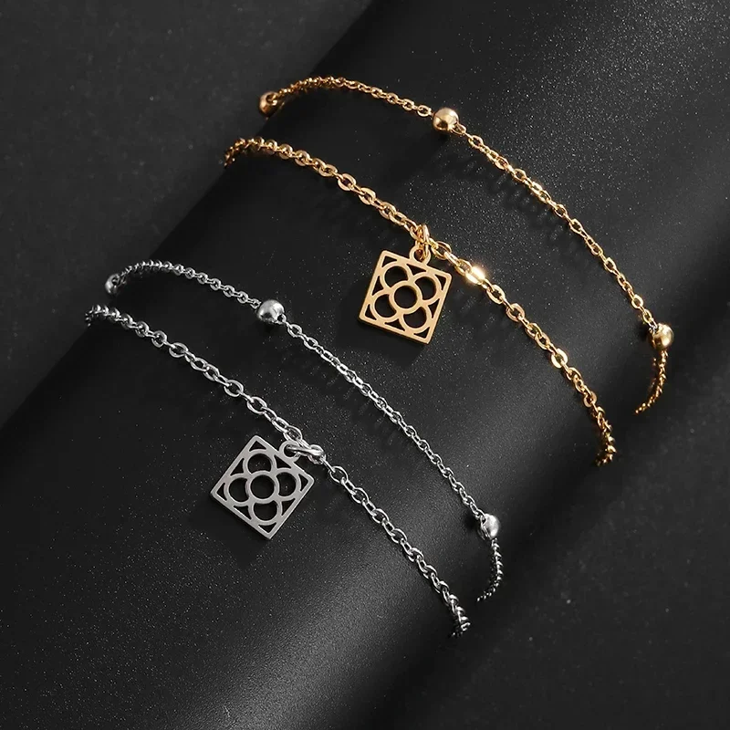 Exquisite-Stainless-Steel-Double-Layer-Ball-Chain-Bracelet-for-Women ...