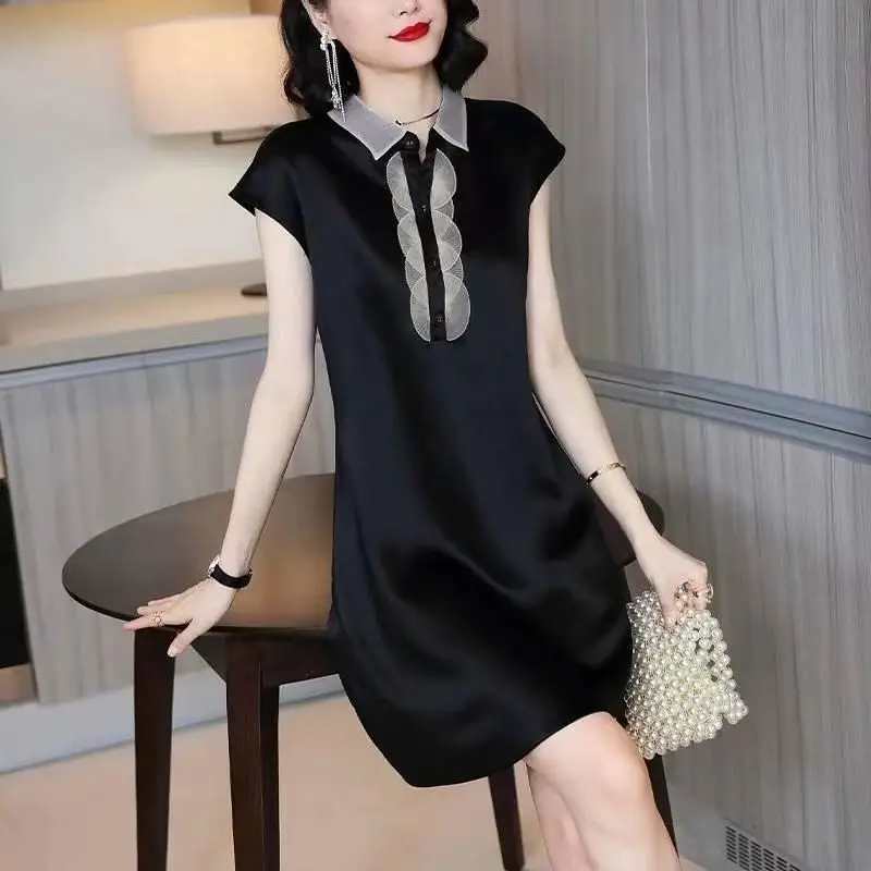 Women-s-Clothing-New-Intellectual-Ladies-Short-Sleeve-Pullovers-A-line ...