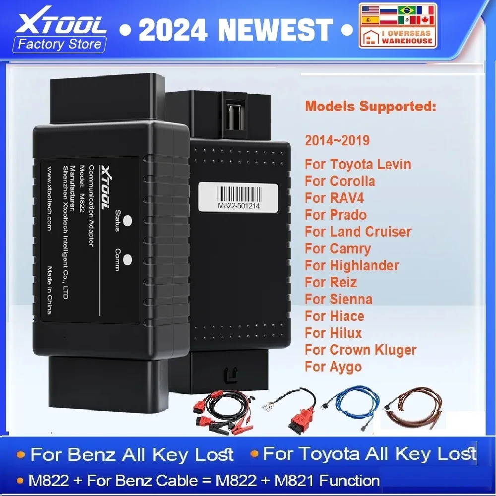 XTOOL-M822-Adapter-Key-Programmer-For-Toyota-8A-Mercedes-Benz-AIl-Key ...