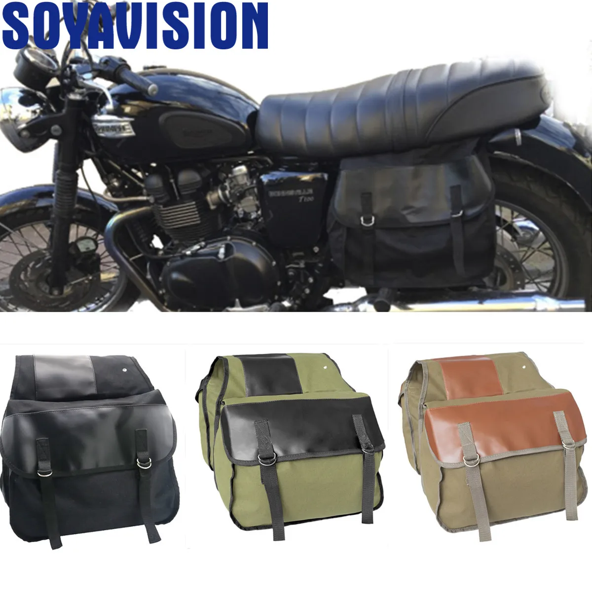 Canvas-Motorcycle-Saddle-Bags-Universal-Bicycle-Scooter-Travel ...