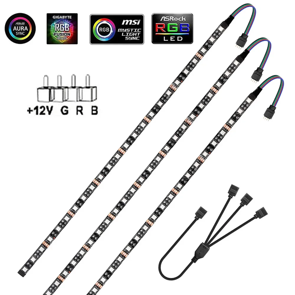 Excellux 12V 4pin pc led strip For computer gaming | pc case led lights ...