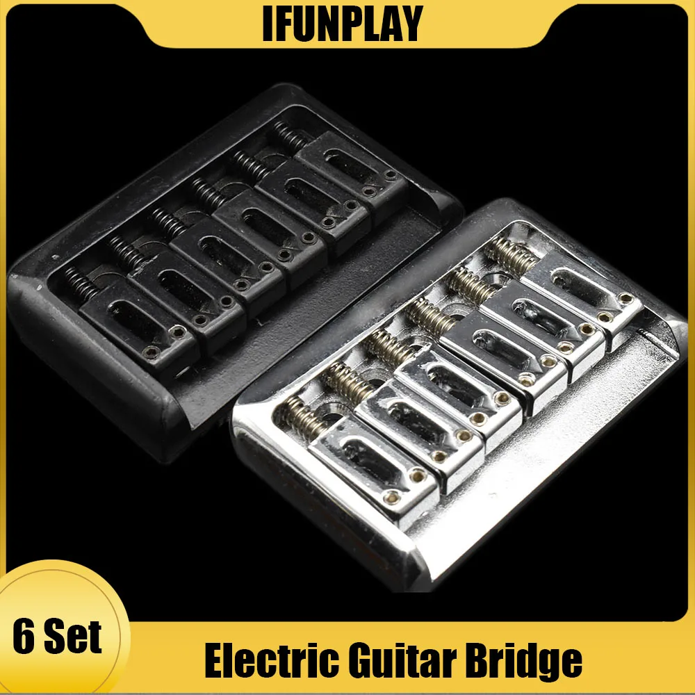 6set Electric Guitar String Through Body Bridge 6 String Fixed Bridge ...