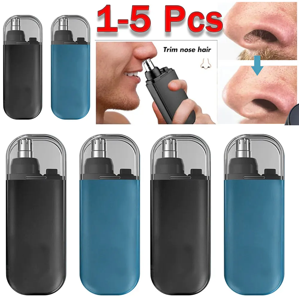 1-5Pcs-Nose-Hair-Trimmer-USB-Charging-Dual-Edge-Blades-Electric ...