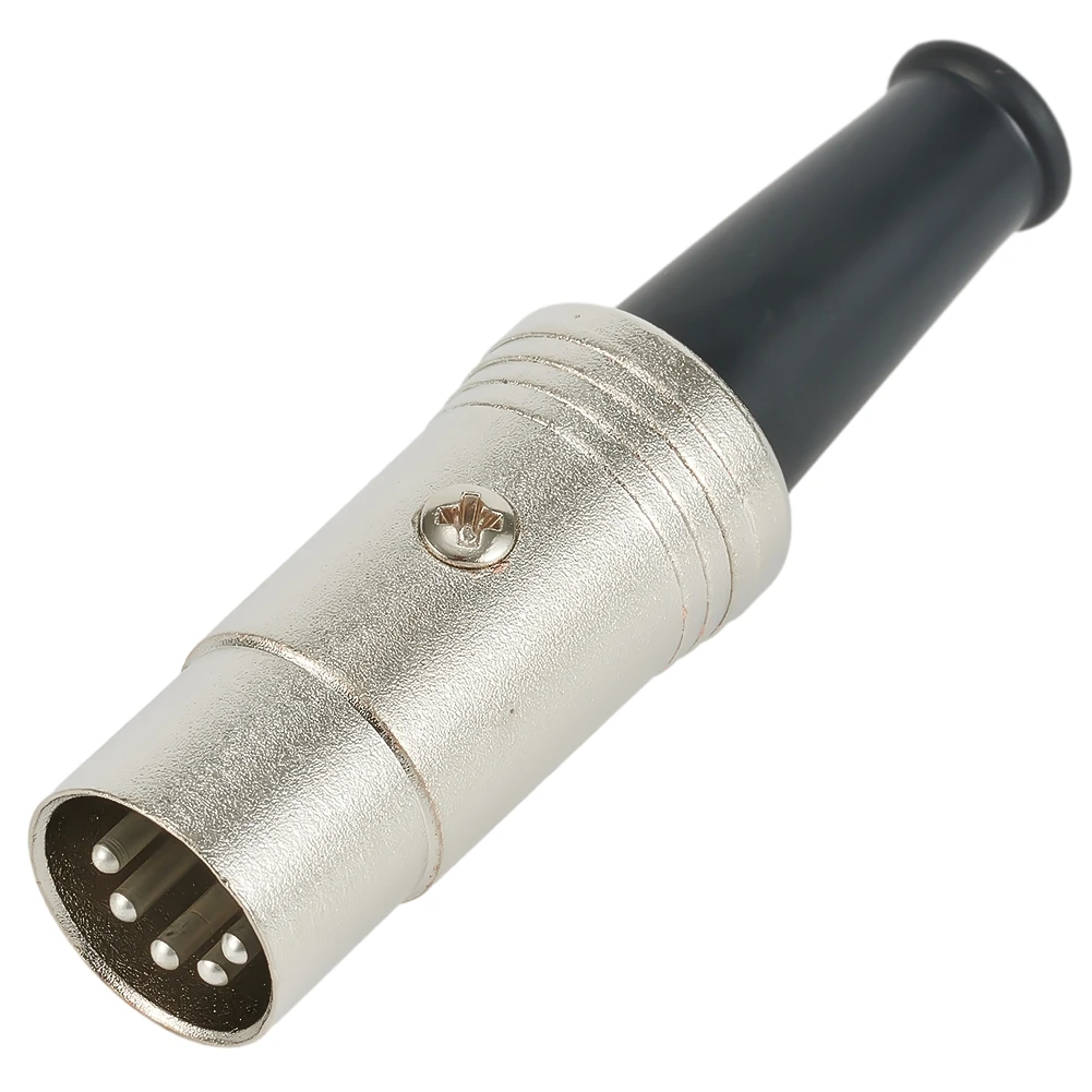 5 Pin DIN Midi Connector Cable Audio Adapter Male Inline Plug ...