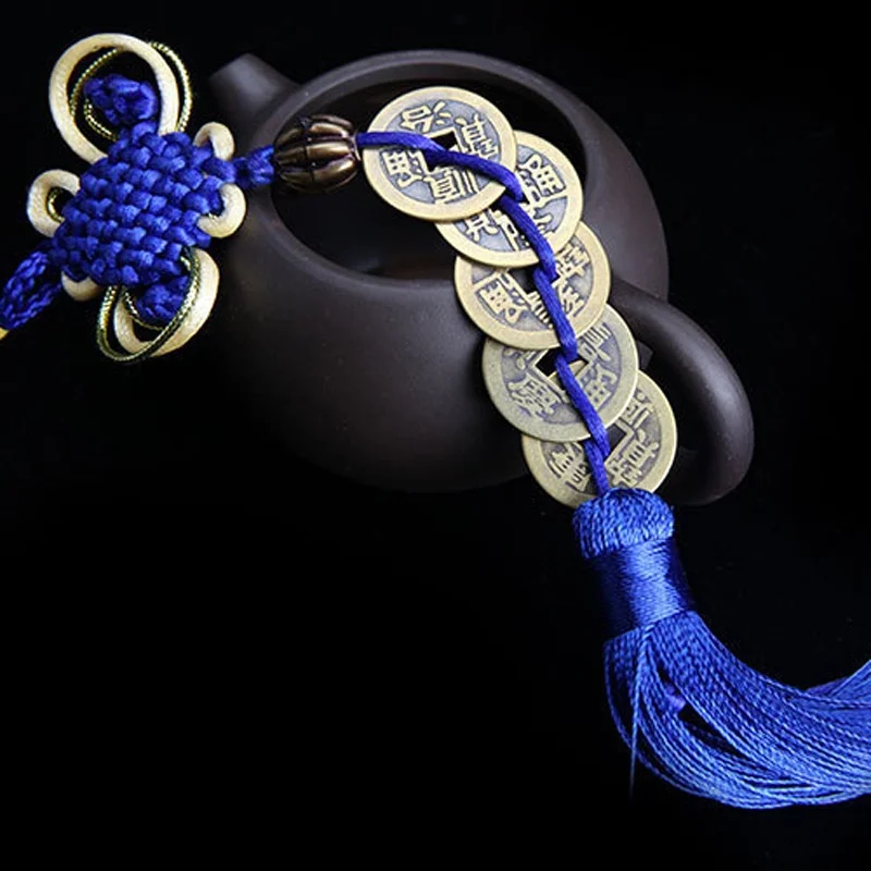 Ancient-5-Copper-Coins-Red-Chinese-Knot-Feng-Shui-Wealth-Success-Lucky ...