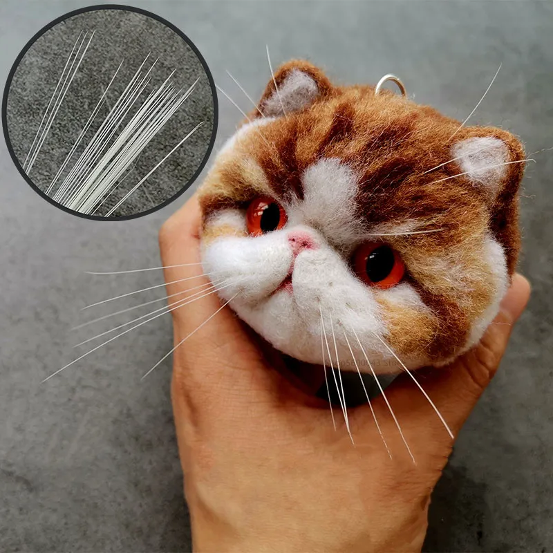 Tournevis,Simulation de chat,barbe d'animal,laine,feutre,accessoires de bricolage,barbe ...