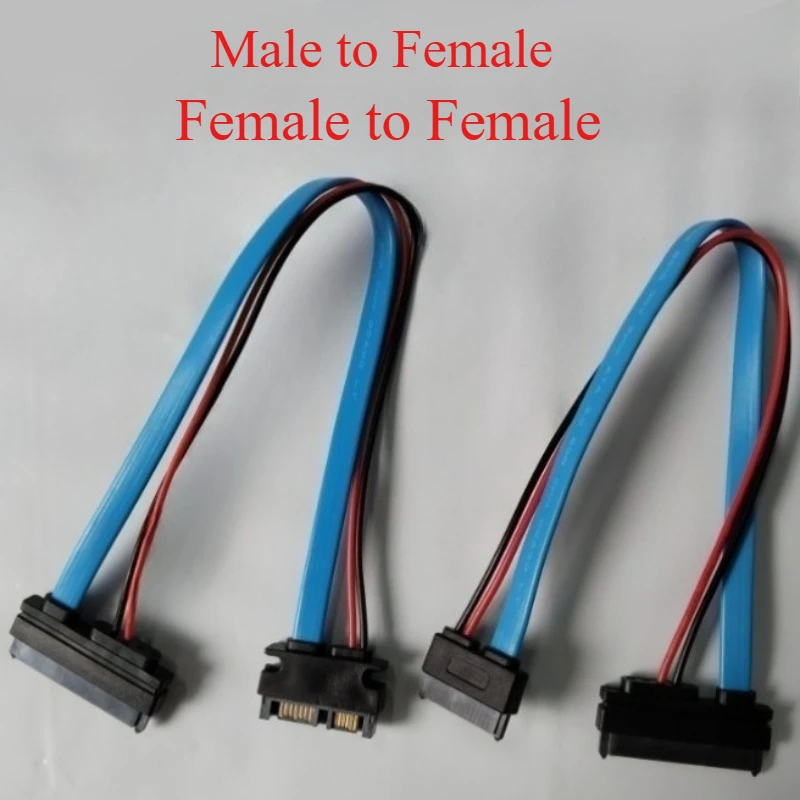 SATA Cable Serial ATA 22Pin 7+15 Female To Slimline SATA 13Pin 7+6 PIN ...