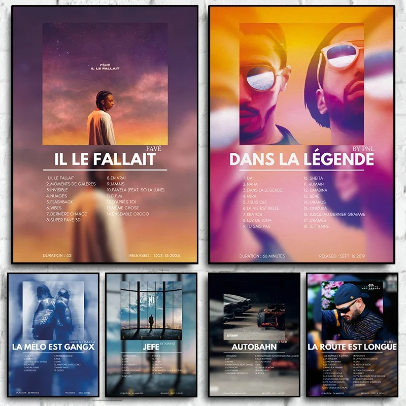 French-Popular-Rapper-Jul-Singer-Poster-Dans-La-L-gende-De-PNL-Music ...