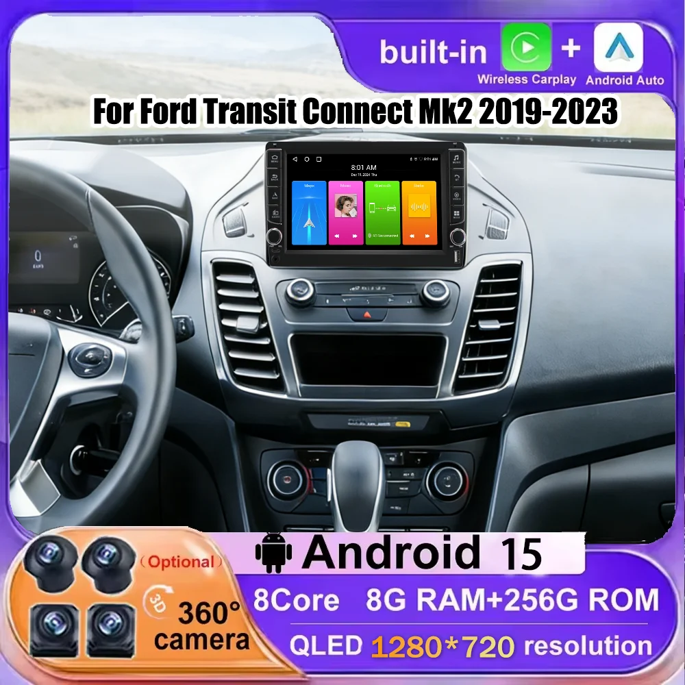 Android 15 For Ford Transit Connect Mk2 2019-2023 Car Radio Multimedia ...