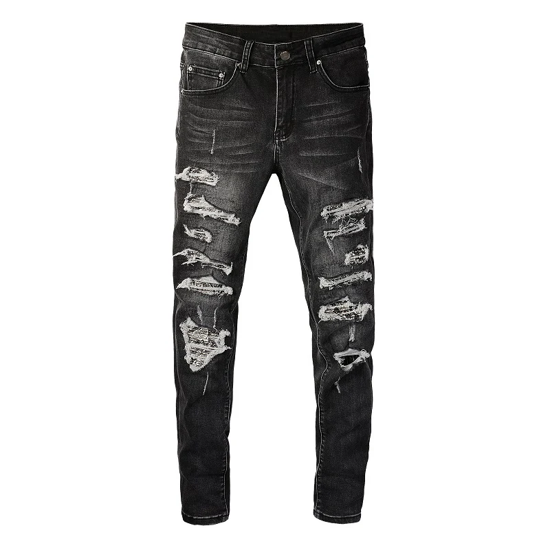 Men's Bandana Jeans: Jeans with Bandana Patches | Taelor Boutique