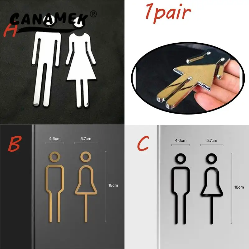 MAN-WOMAN-Board-Prompt-Sign-Wall-Doors-Toilet-Loo-Bathroom-Restroom-WC ...