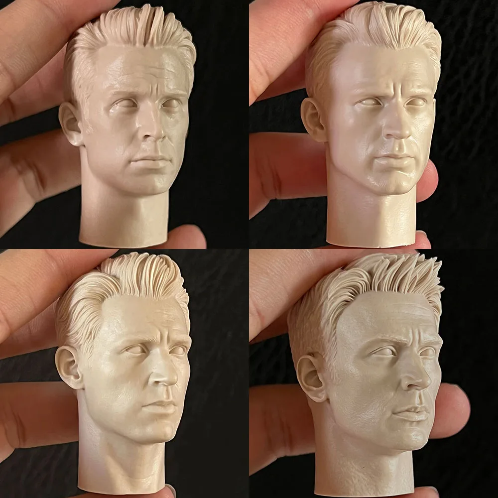 Unpaint-1-6-Men-Soldier-Captain-Head-Sculpt-Strong-Super-Power-Soldiers ...