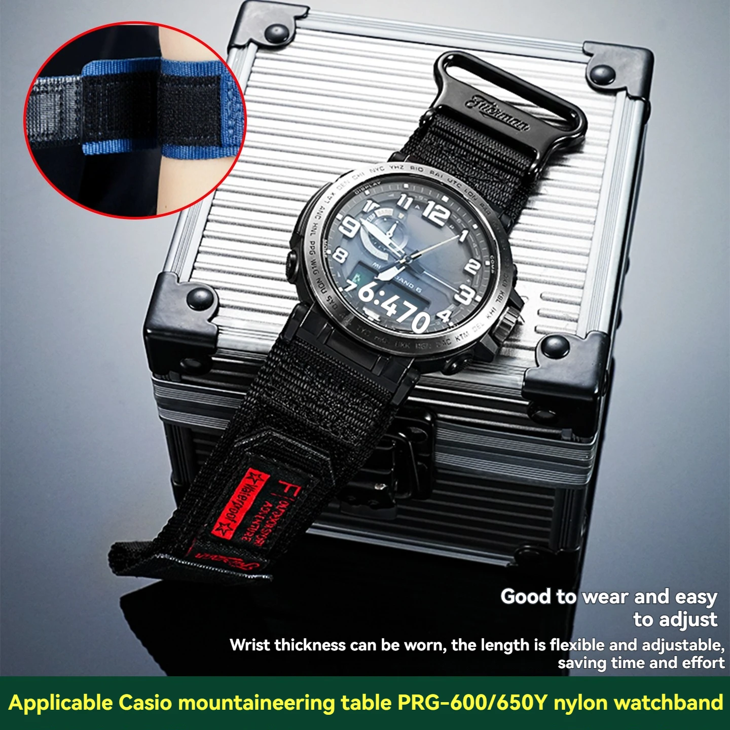 For CASIO PROTREK PRG-600/650Y PRW-6600Y GA2000/ga2200 Waterproof nylon ...