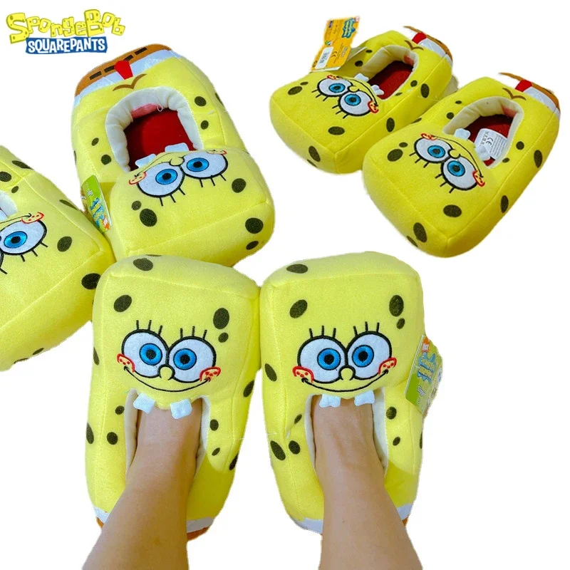 Yellow Spongebob Slippers For Boys Girls SpongeBob SquarePants Fleece ...