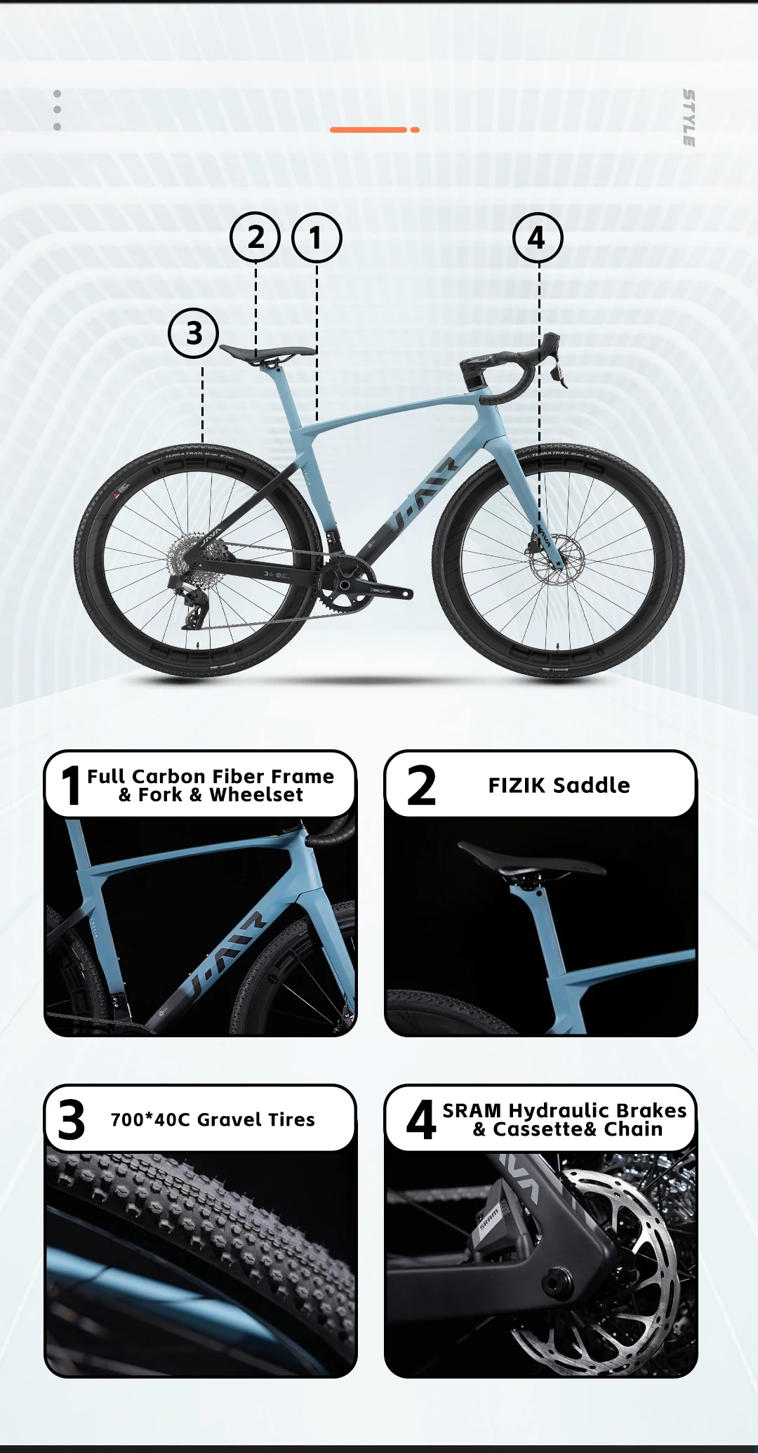 Java Lancia 24 Скоростной Гравийный Велосипед из Углеродного Волокна ...