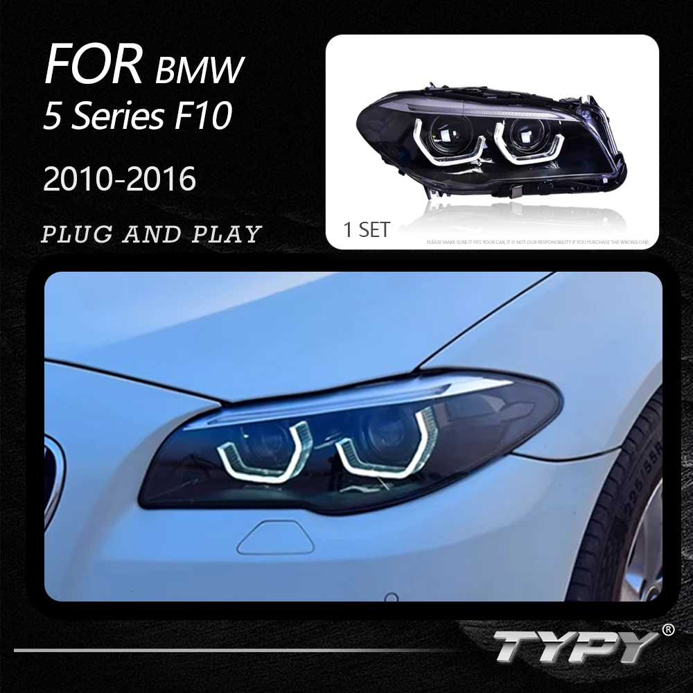 TYPY-Car-Headlights-For-BMW-5-Series-F10-2010-2016-LED-Car-Lamps ...