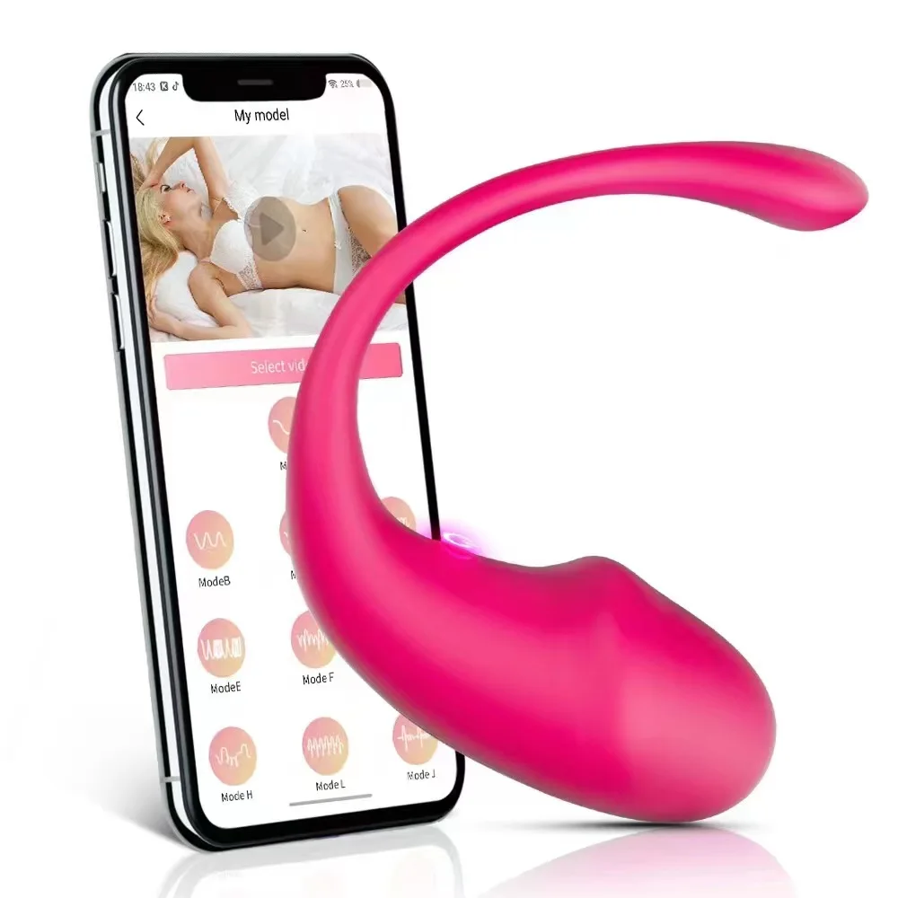 Vibrador-de-controle-remoto-para-mulheres-brinquedos-sexuais-sem-fio-Bluetooth-APP-longa-dist ...