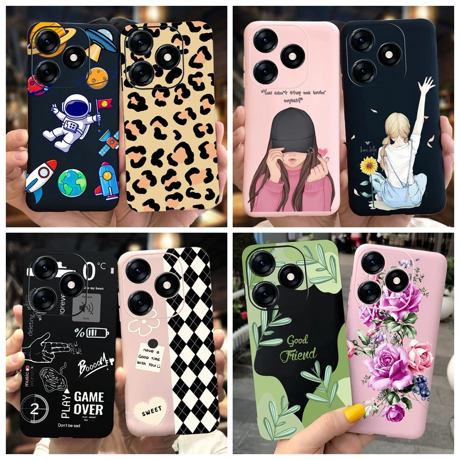 Phone-Silicone-Case-For-Tecno-Spark-10-Back-Cover-Lovely-Astronaut-Soft ...