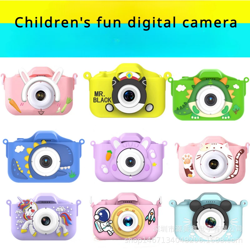 New-Children-s-HD-Cartoon-Video-Small-SLR-Dual-Camera-Mini-Toy-Camera ...